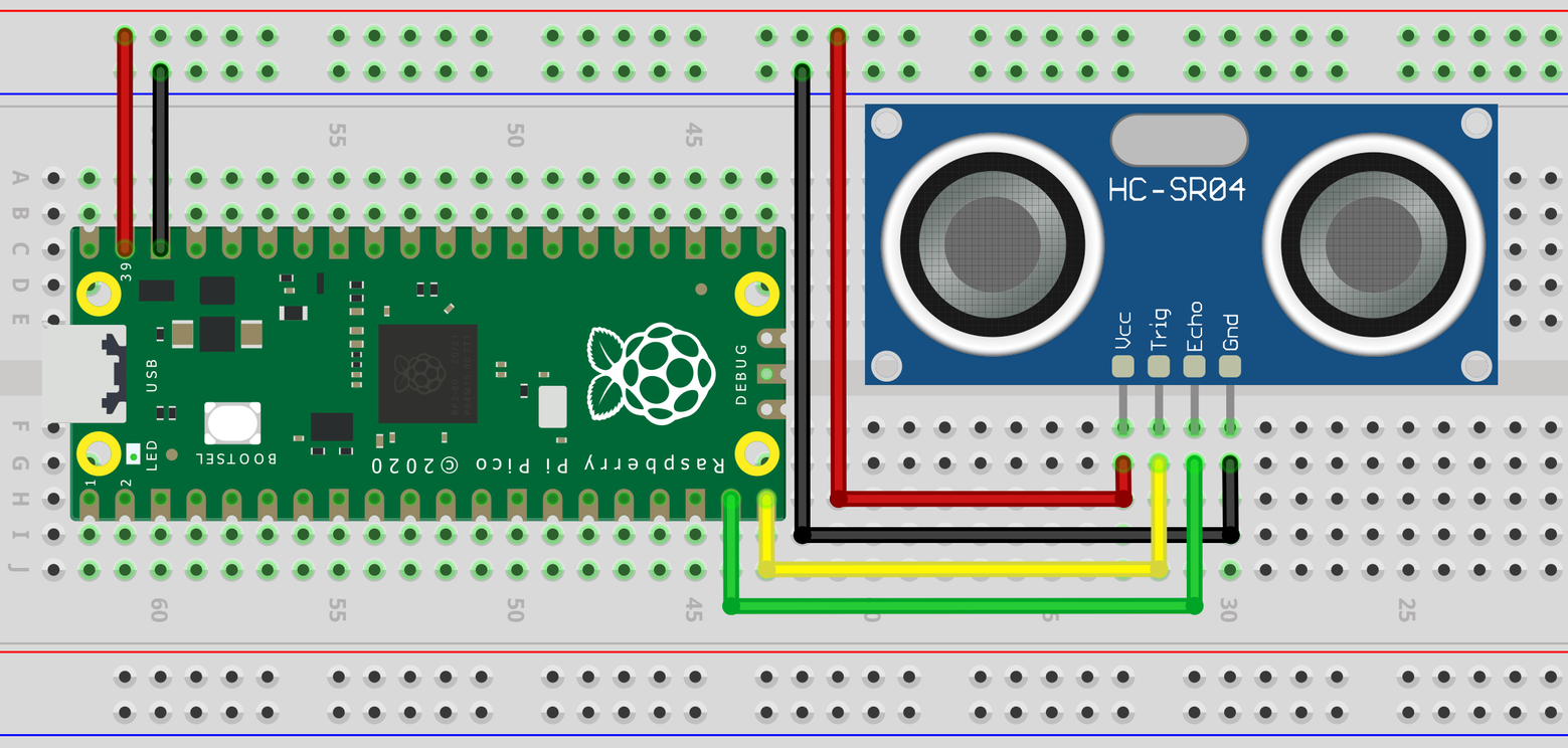 Ultrasonic sensor HC-SR04: Tutorial on Pi Pico with MicroPython
