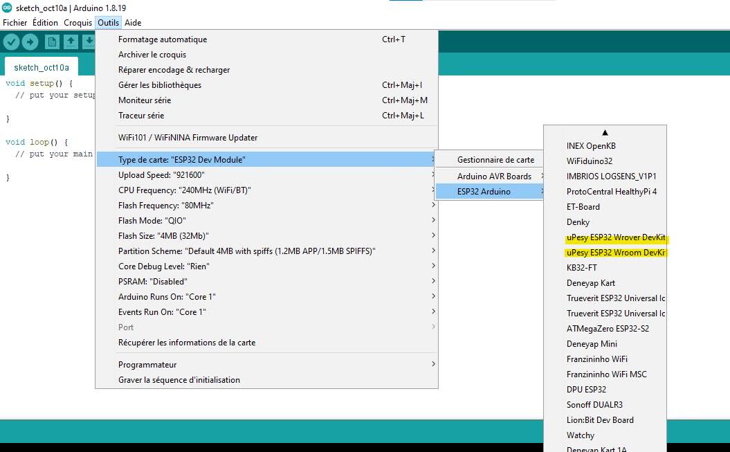ESP32 Arduino: Install ESP32 boards in Arduino IDE