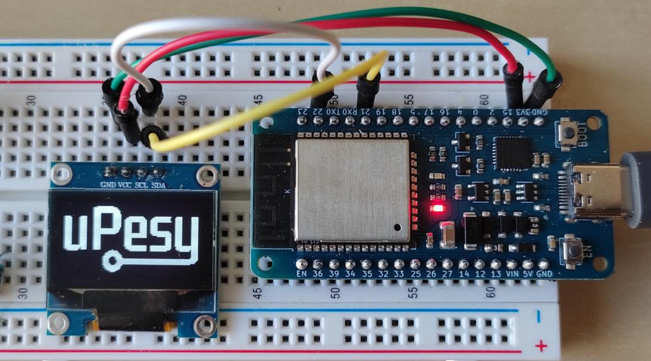 SSD1306 OLED Display: ESP32 tutorial with MicroPython